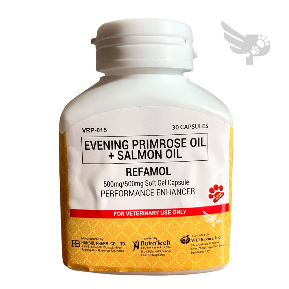 Refamol Evening Primrose + Salmon Oil - Performance Enhancer for Dogs ...
