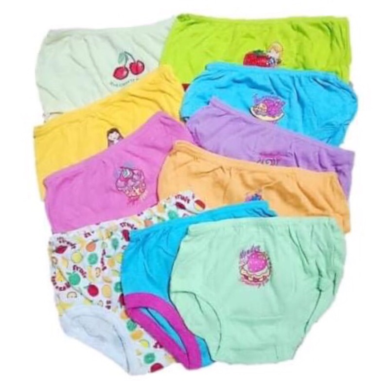 6pcs Panty Plain Inside Garter for Kids (6pcs assorted) | Shopee ...