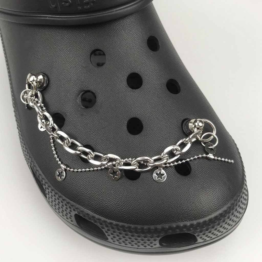 ready stockDIY Metal Jibbitz Chain Crocs Jibbitz Charm Pearl Gems Pin ...