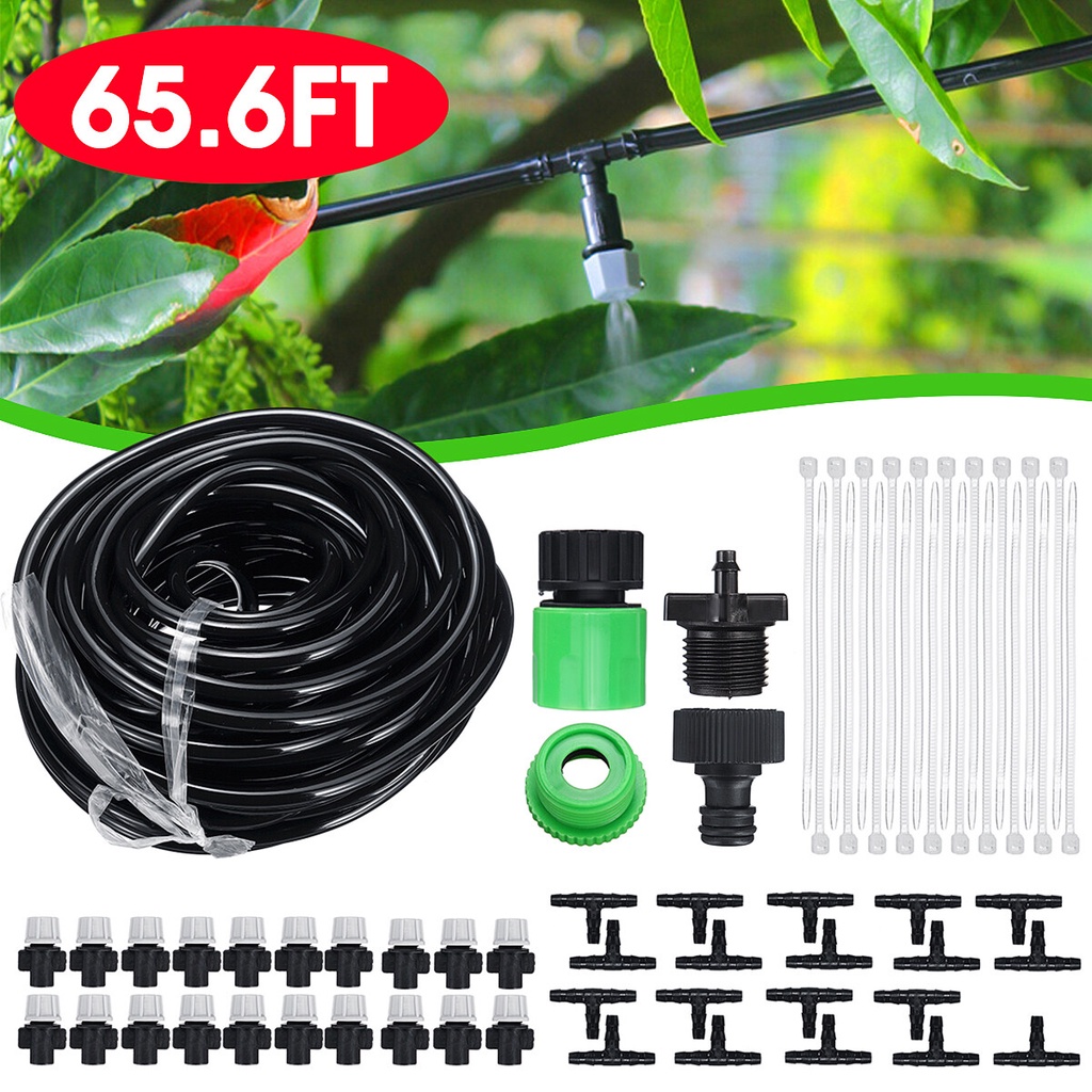 20M Garden Patio Water Mister Air Misting Cooling System Automatic Drip ...