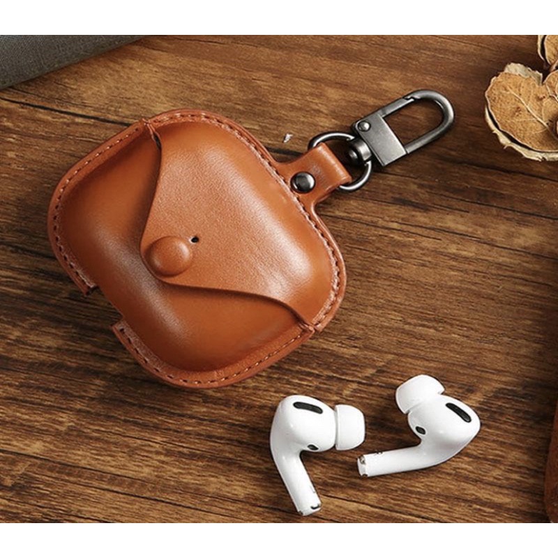 The Top Pod Pods case Wireless Earbuds Bluetooth Cover Brown Leather ...