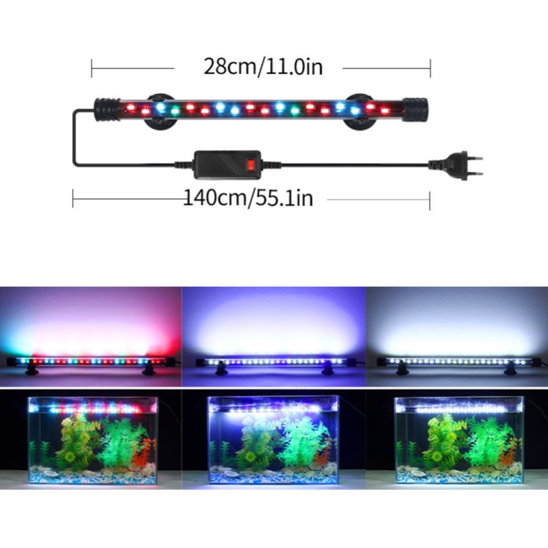 Aquarium Light Waterproof LED Fish Tank Light Underwater Lamp Aquariums ...