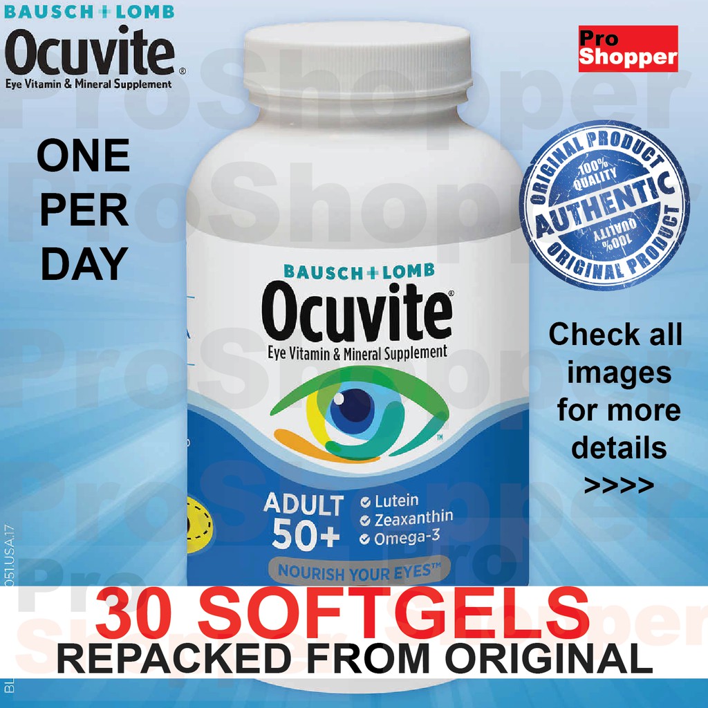 Ocuvite Adult 50+ Eye Vitamins - 30 SoftGels | Shopee Philippines