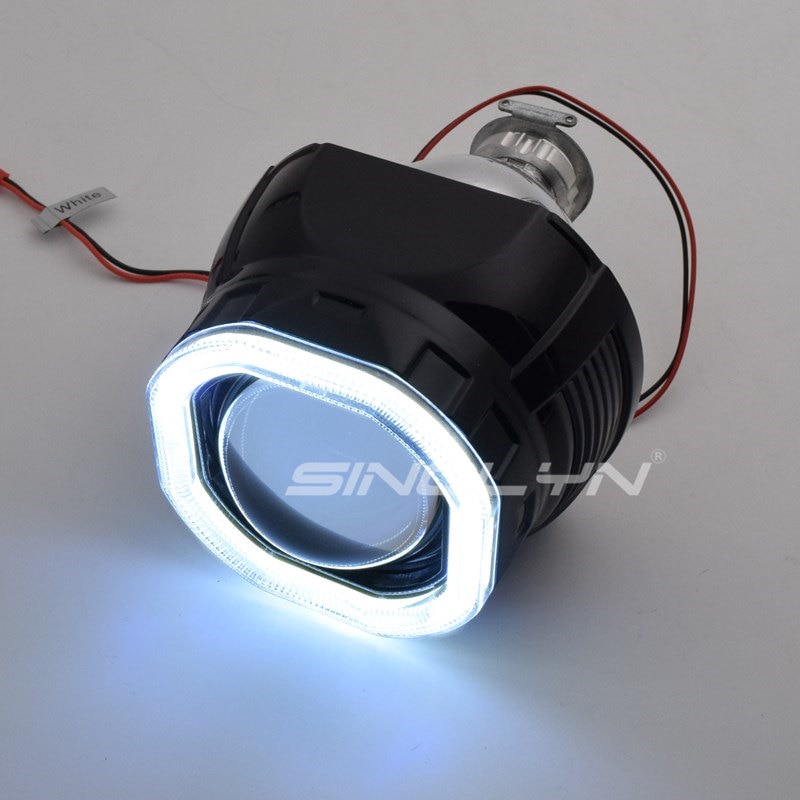 Sinolyn Black Projector Lens H4 H7 Bi-xenon Angel Devil Eyes Headlight ...
