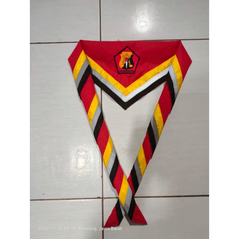 MERAH Red saka bhayangkara Scraf with two color trim | Shopee Philippines