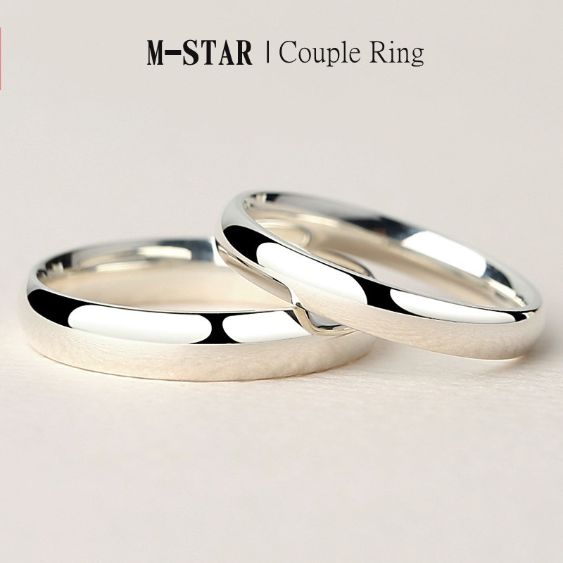 M-STAR | Fashion Unisex Simple Couple Ring Adjustable Valentine's Day Pair Rings with Box CRC144 ...