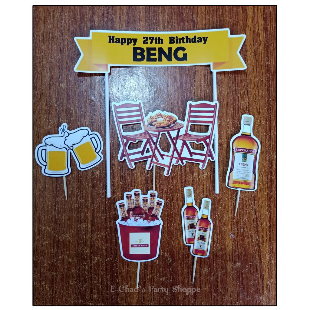 EMPERADOR Cake Topper Set (Free Customized Name) | Shopee Philippines