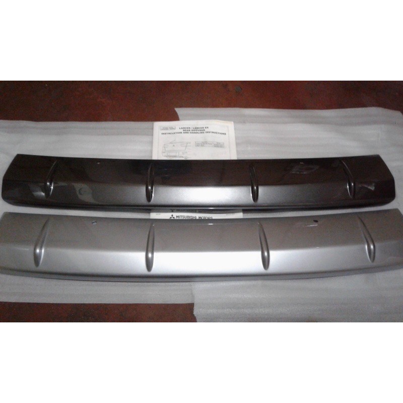 Mitsubishi Lancer EX Rear Diffuser (gray/silver) | Shopee Philippines