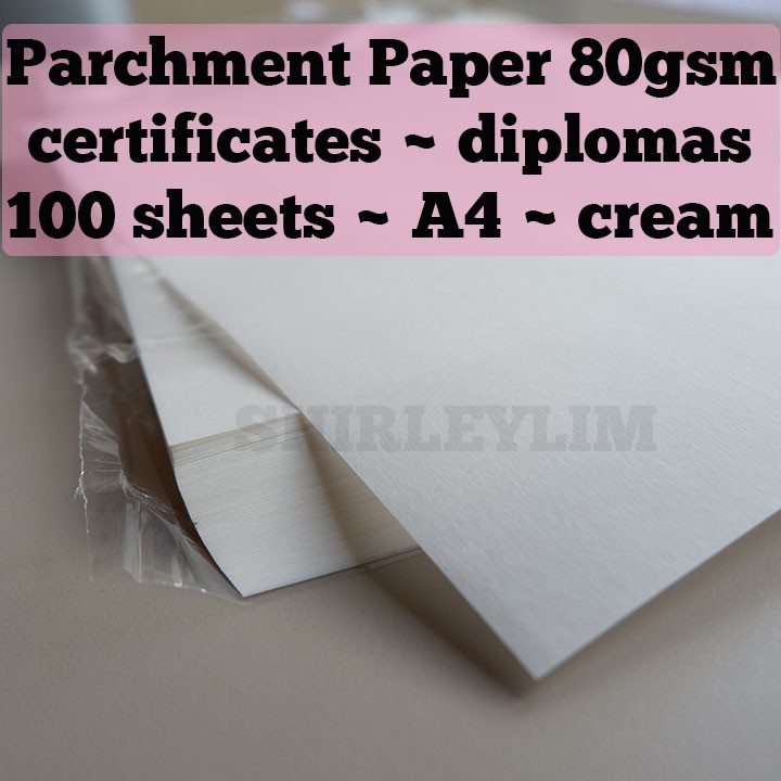 Parchment Paper 80gsm A4 100pcs Certificate Diploma Invitation | Shopee ...