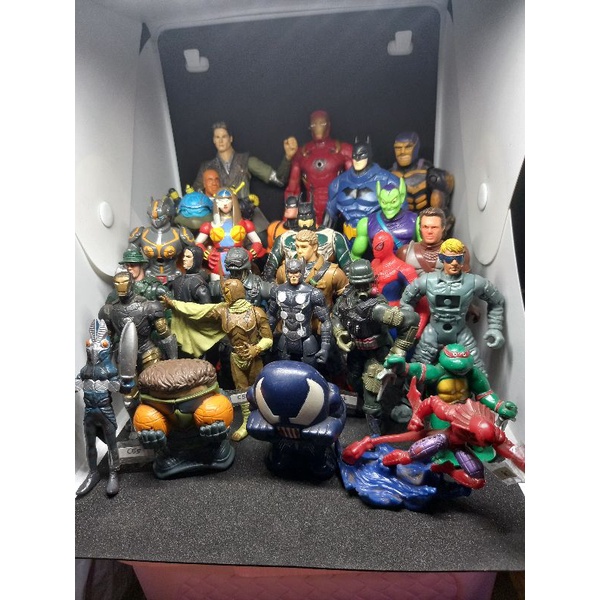 Figure batman thor tmnt iron man marvel spiderman soldier | Shopee ...