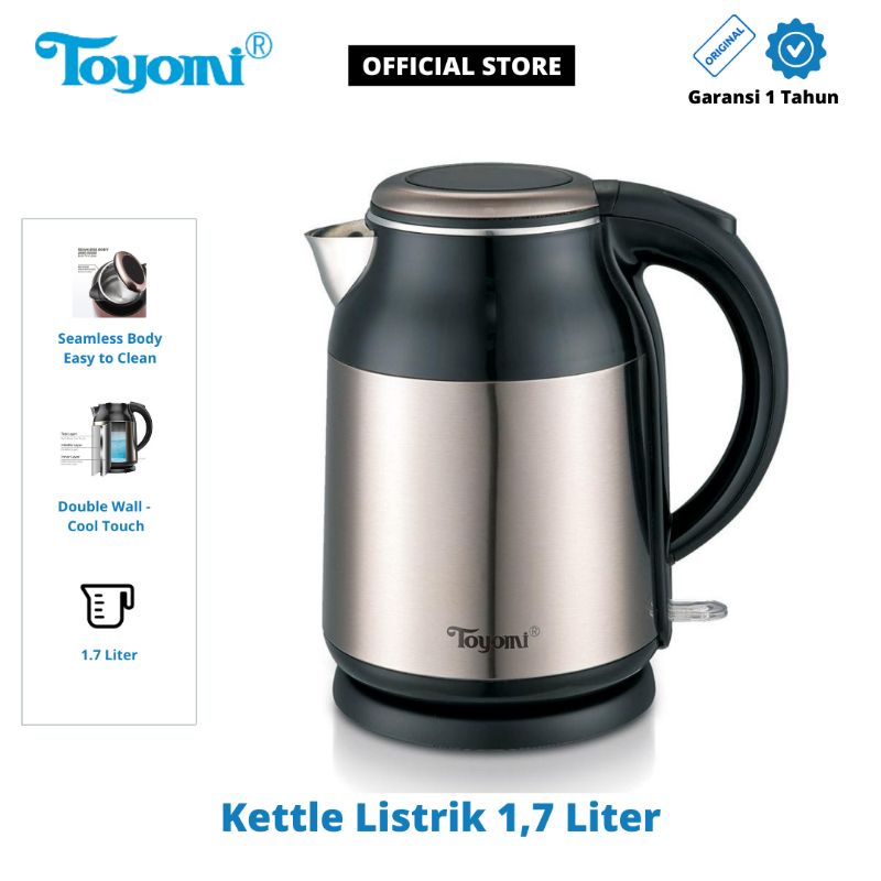 Toyomi Electric Glass Kettle With Tea Infuser 1,7 Liter WK1735 ...