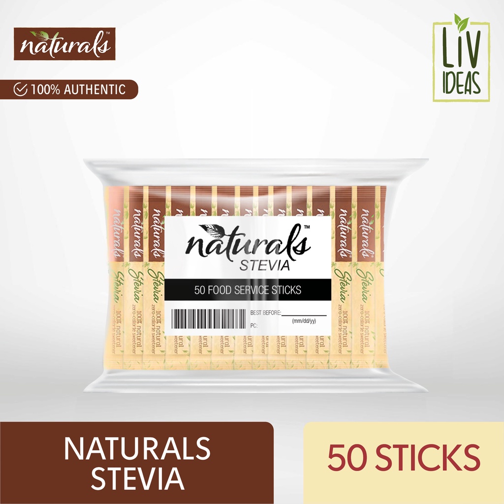 Naturals Stevia Food Service Sticks - 50 Sticks (Keto Diet Friendly ...