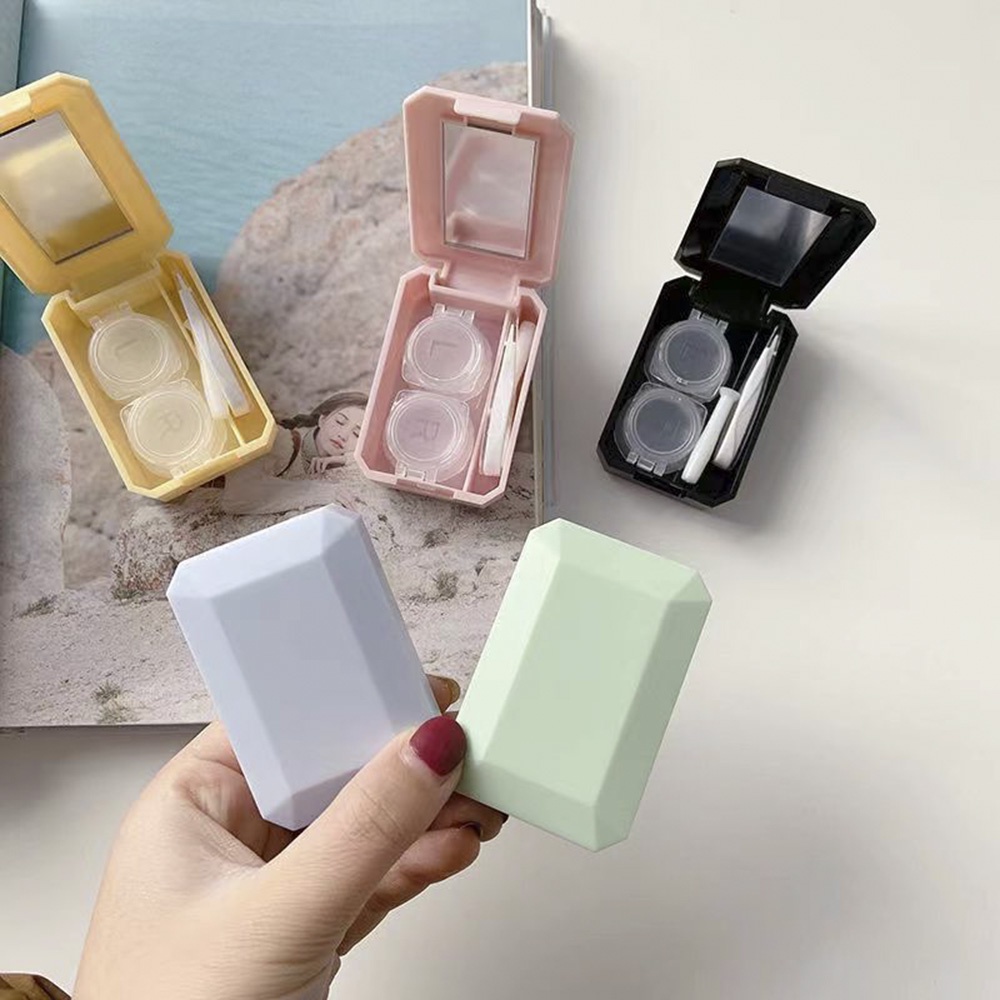 Yimeixi 1pc Color Contact Lenses Box With Mirror Mini Easy Carry Eyes ...