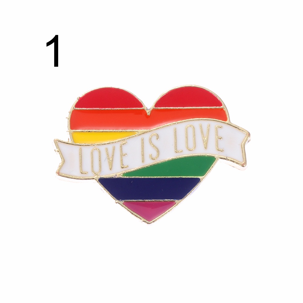 Pride Rainbow Gay Pins Flag Tinplate Badge Support Gay Lesbian Bisexual