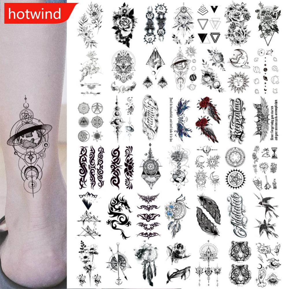 HW Small Fresh Black Tattoo Stickers Waterproof Long Lasting Tattoo ...