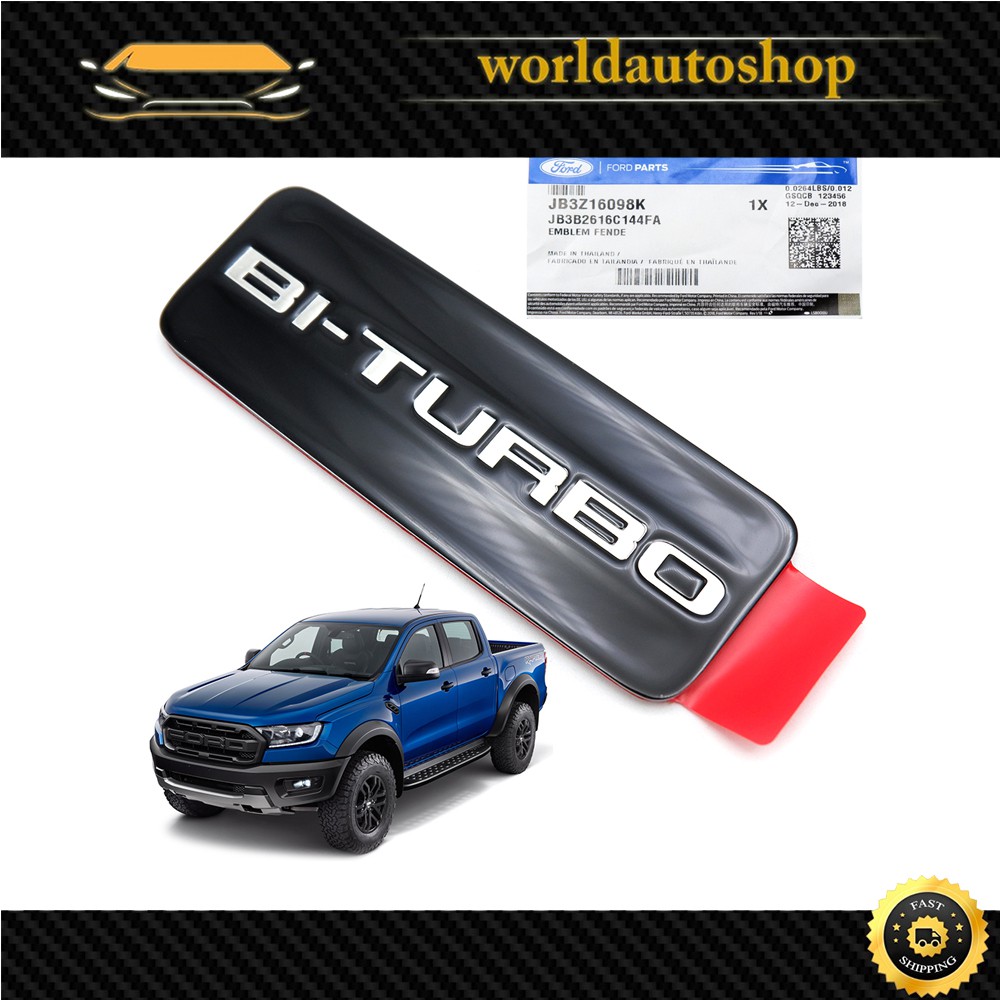 Original Cheek Sticker "BI-TURBO" 1 Piece Ford Ranger Raptor Everest ...