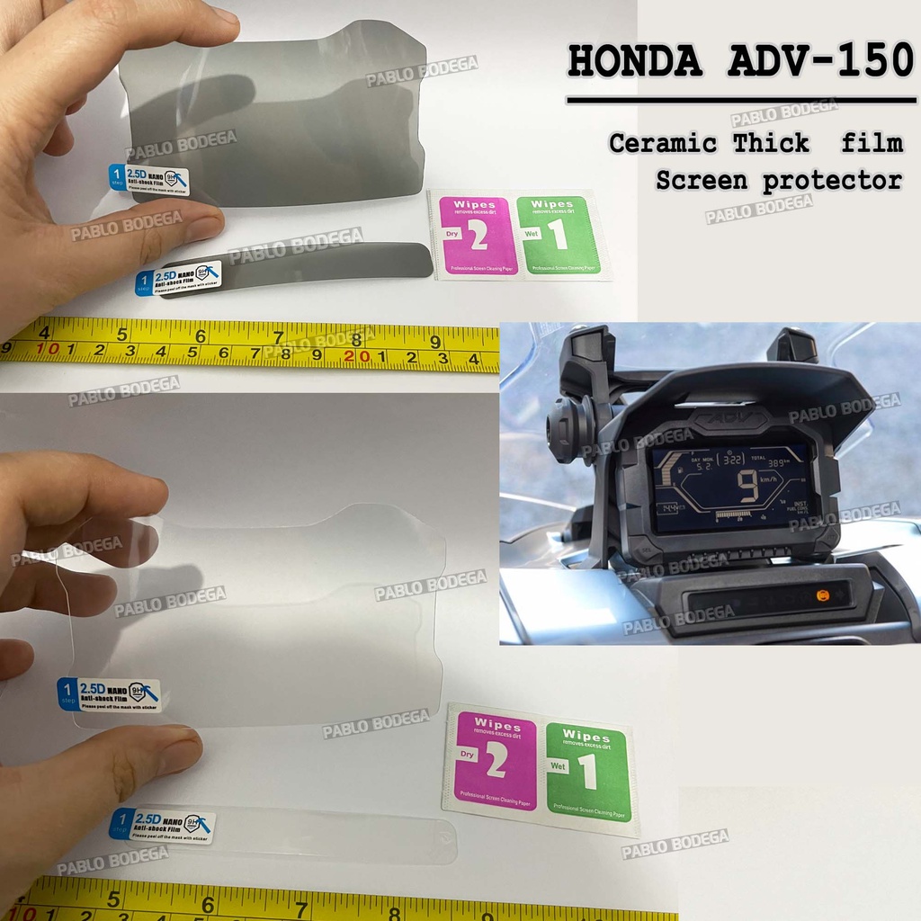 Honda ADV 150 Ceramic Thick Film Screen protector anti scratch / iwas ...