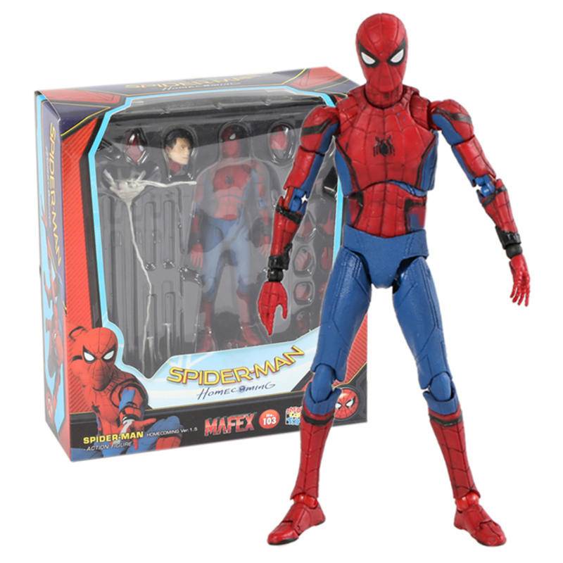 Marvel Mafex 075 Avengers Spiderman MAF075 The Amazing Spider Man PVC ...