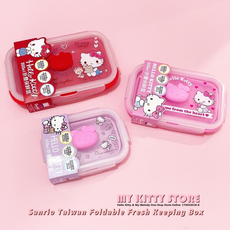 Sanrio Taiwan Hello Kitty Foldable Fresh Keeping Box Lunch Box Bekas ...