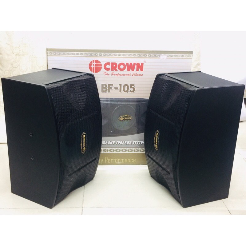 Crown BF-105 10'' inch 3-Way Karaoke Speaker System ( 500 Watts ) 1 Set ...