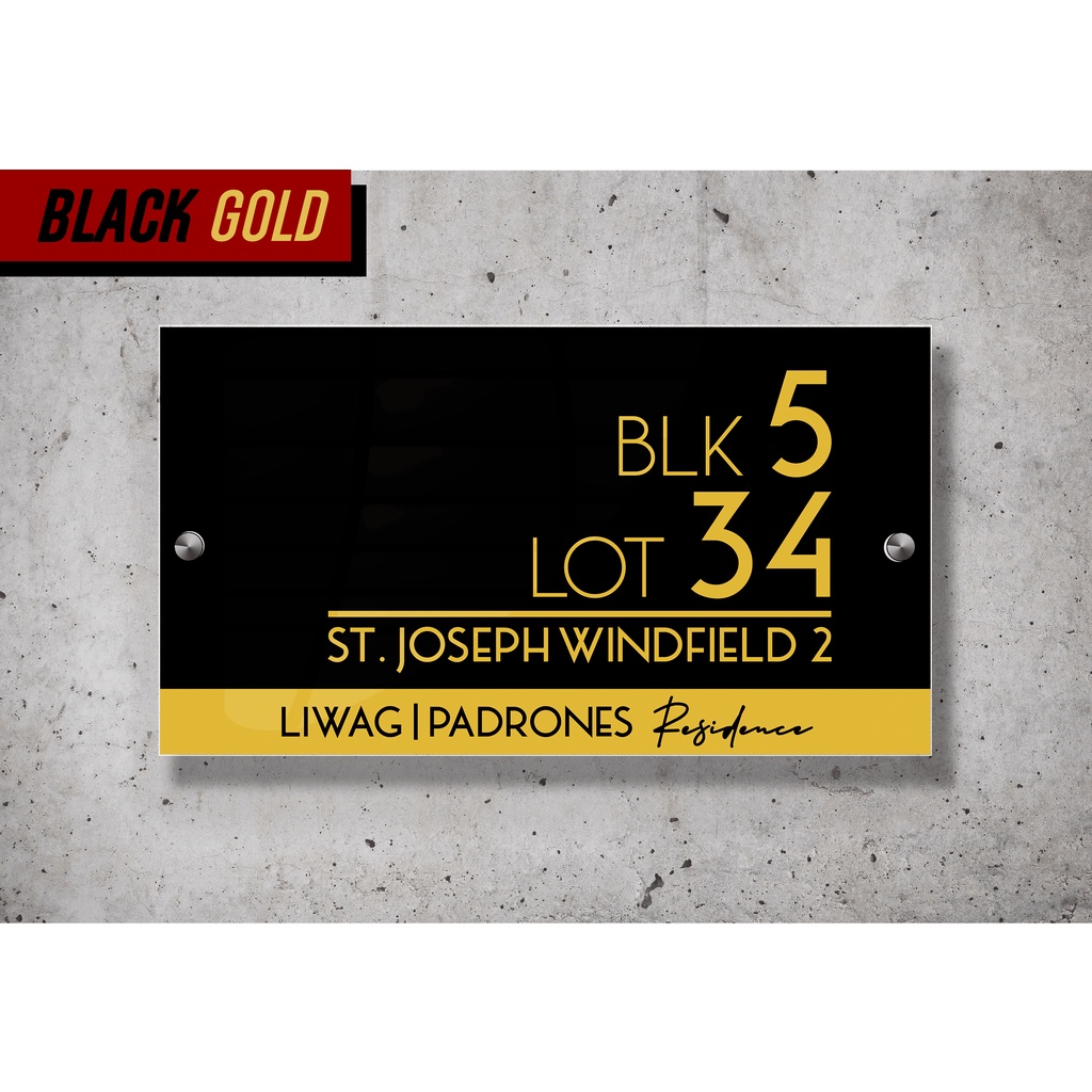 ADDRESS PLATE LANDSCAPE 9X5" 3mm, House Address Plate, Home Address ...