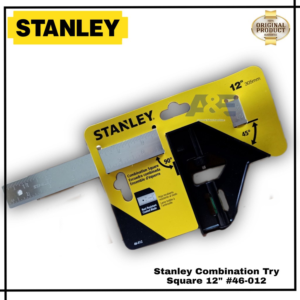 Stanley Combination Try Square #46-012 12” | Shopee Philippines