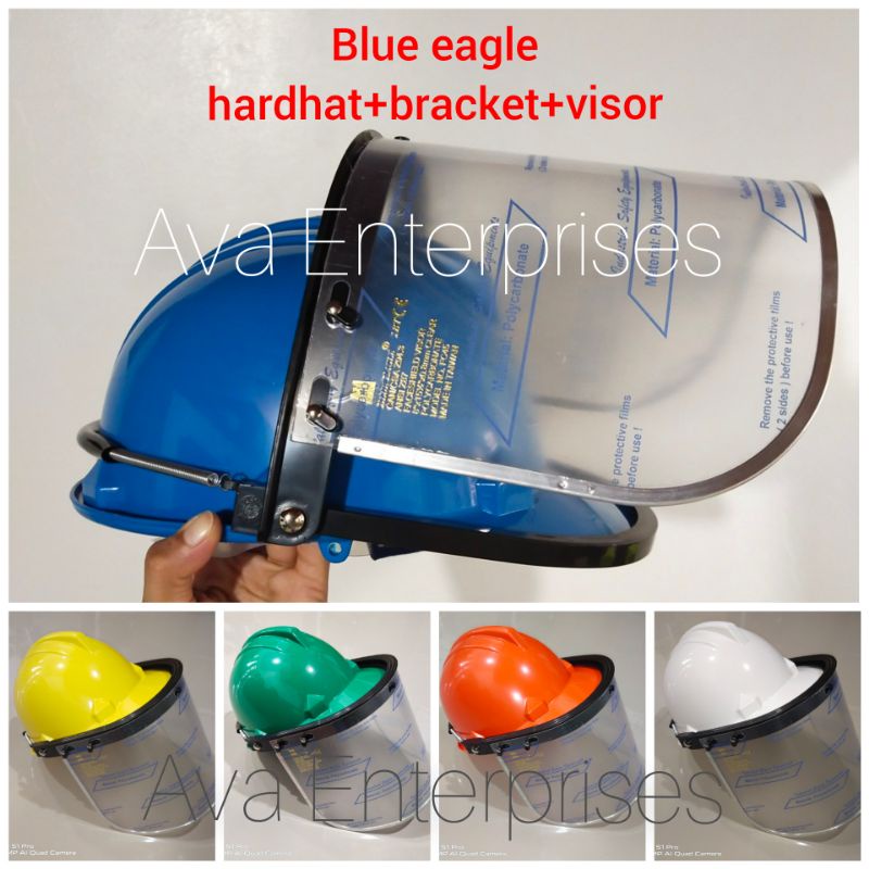 Blue Eagle Hardhat with faceshield hardhat + A2 bracket + FC45 visor ...