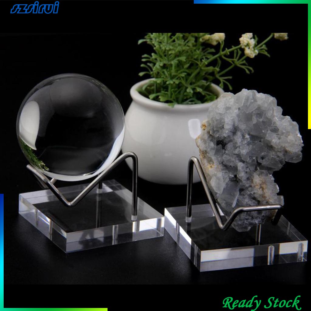 [ Acrylic Display Stand For Gemstone Mineral Rock Crystal Ball Agate ...