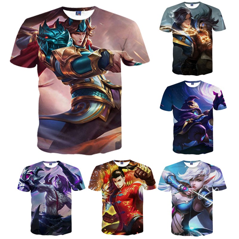 Game Mobile Legends 3D Printed T-Shirt Unisex Tops Tees | Shopee ...