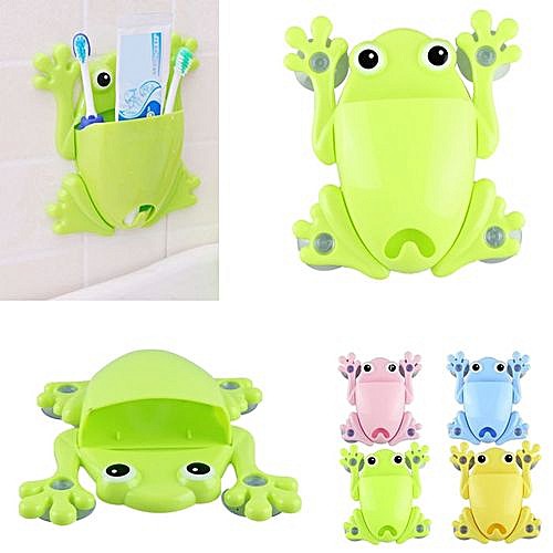 Brush Storage Toothbrush Holder Toothpaste Box Wall Mounted Cute Frog ...