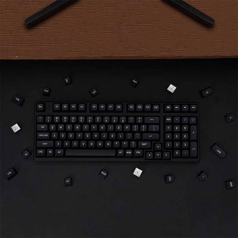 150 Keys Double Shot MSA Profile Keycap Personalise White Black Theme ...