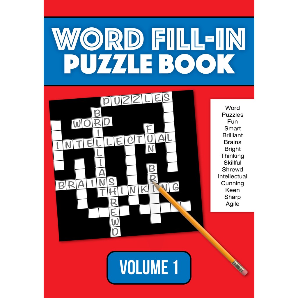 Word Fill-In Puzzle Book (Volume 1) - Suitable For All Ages! | Shopee ...