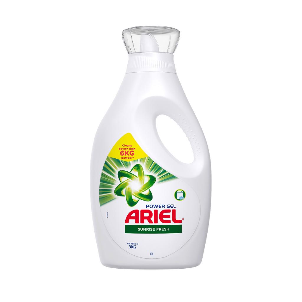 Ariel Liquid Detergent Sunrise Fresh Bottle (3kg) + Ariel Indoor Dry ...