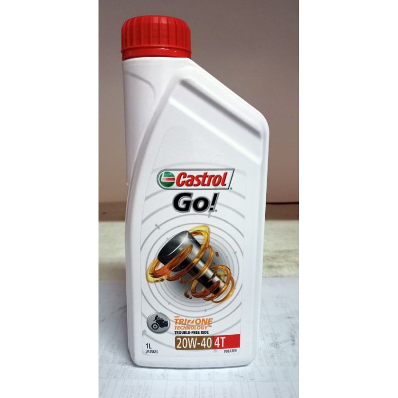 Castrol GO 4T 20W-40 with Trizone Technology (1 liter) | Shopee Philippines