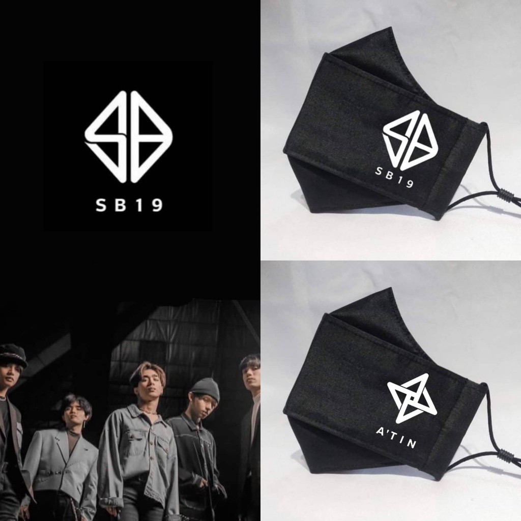 SB19/A'TIN 3D Face Mask | Washable 3ply | Water Resistant Fabric ...