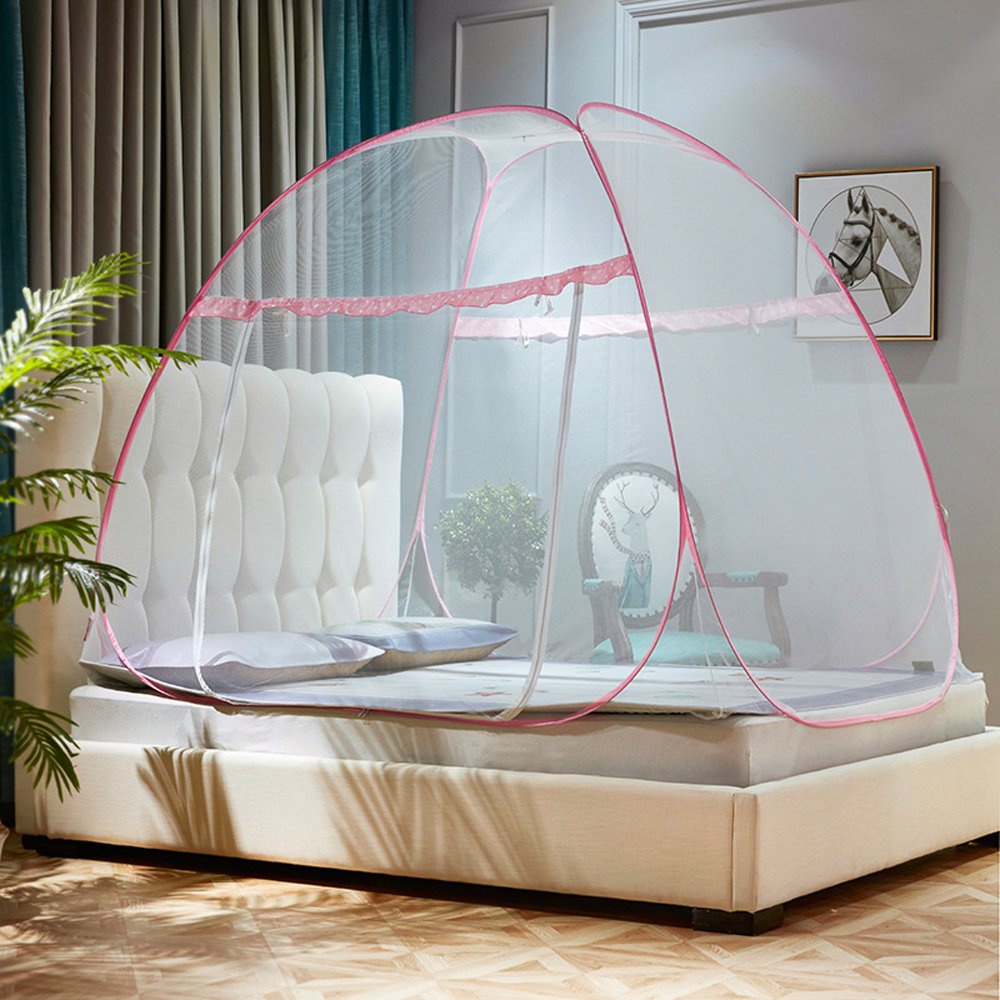 Pop-Up Mosquito Net Tent for Beds Portable Folding Design with Net ...