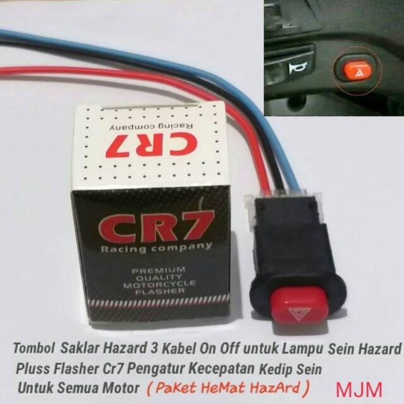 TOMBOL Flesher faser Curly shain cr7 plus hazard flasher cr 7 Button ...