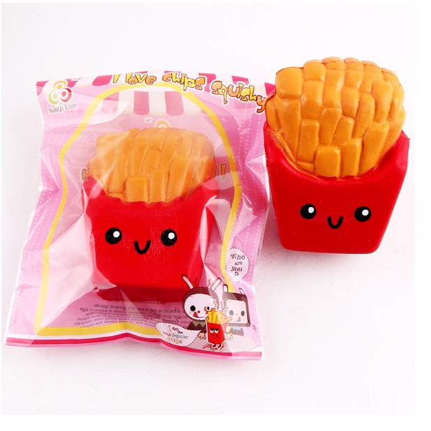 XINRAN ️COD Cute Kawaii Soft Squishy Simulation French fries Toy Slow ...
