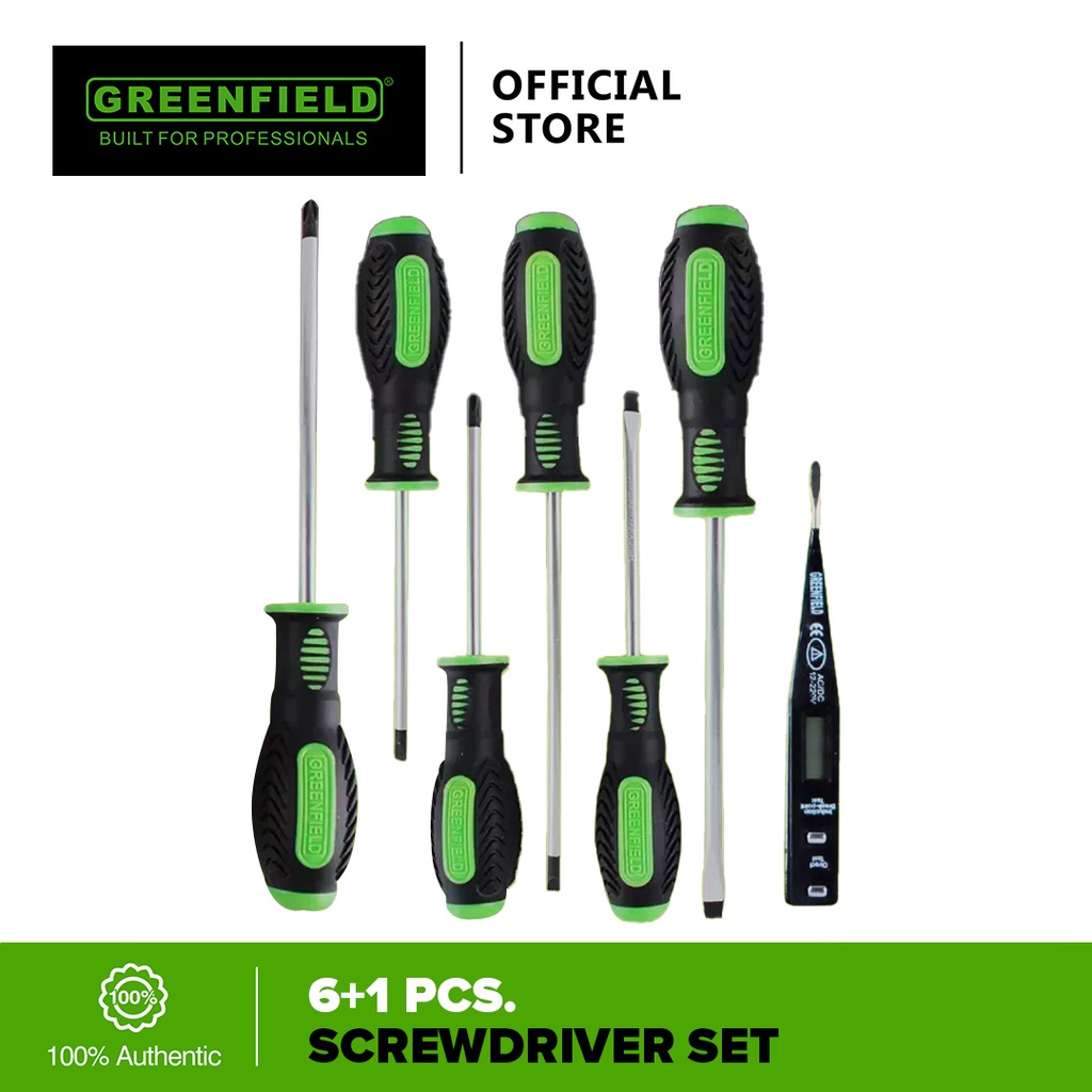 Greenfield Bi-Mat Screwdriver Set 6Pc+Tpen - Hand Tools | Shopee ...