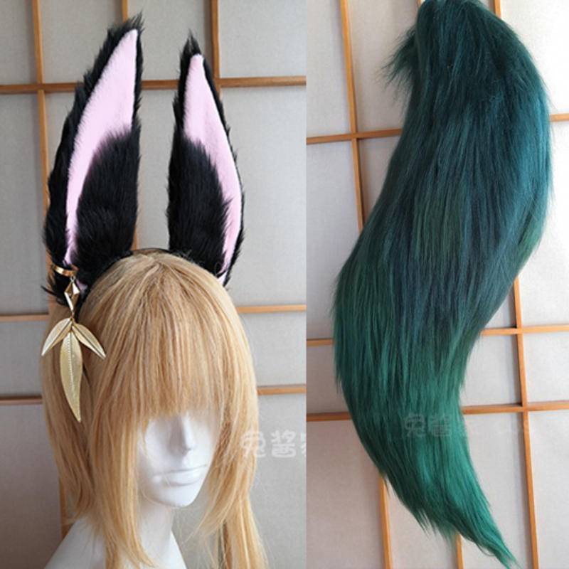Genshin Impact Tighnari cos wig cos ear tail product customization ...