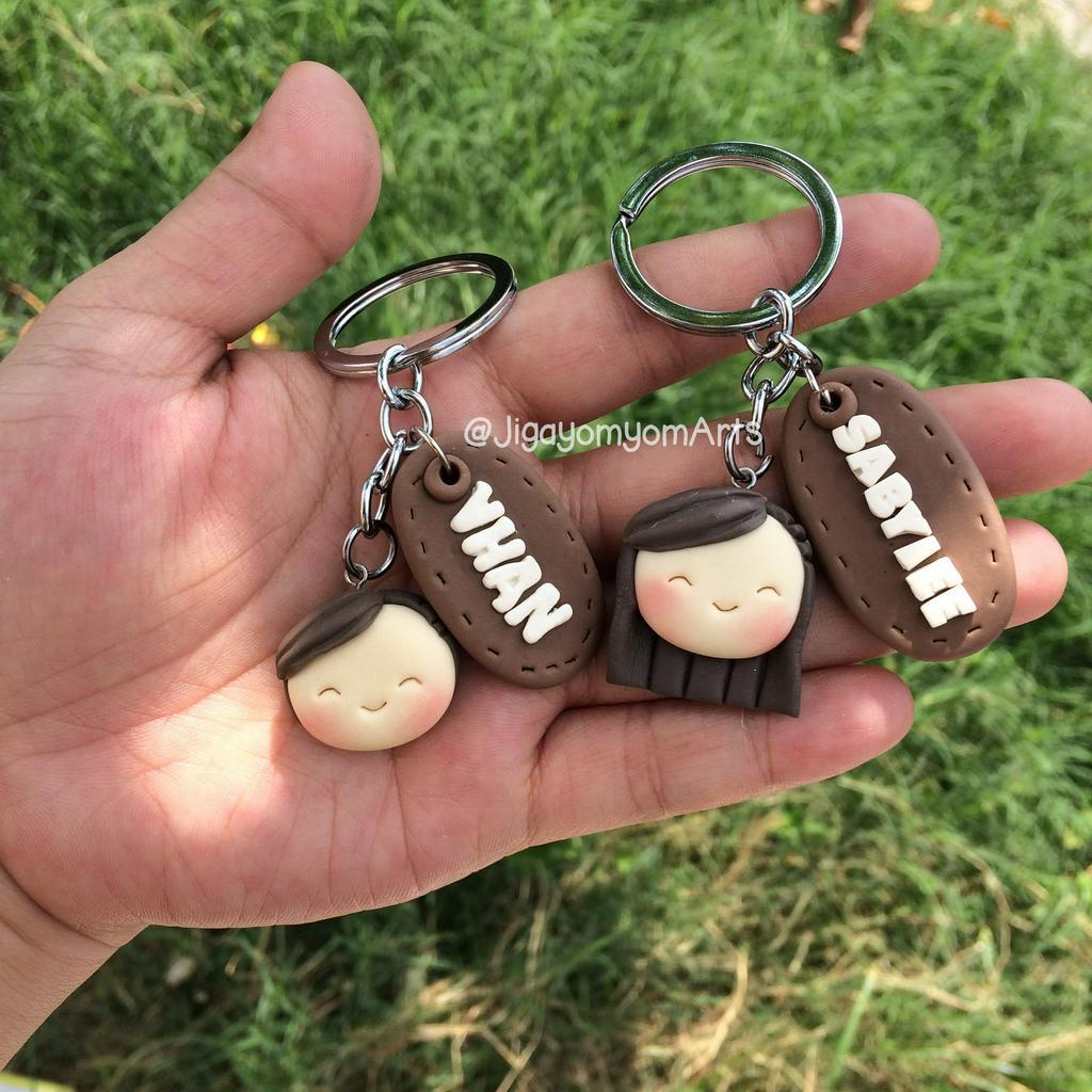 Regular Chibi Head Nametag Keychain | Handmade Clay | Shopee Philippines