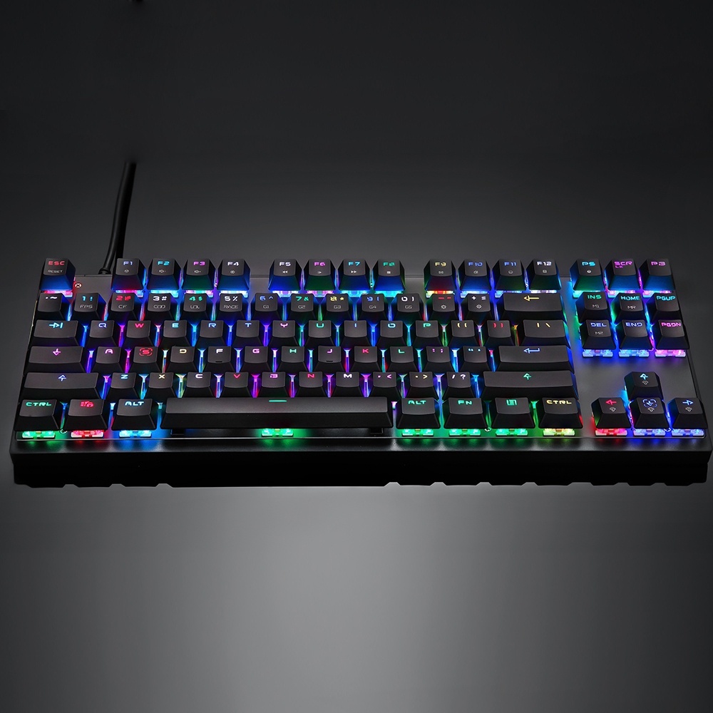 Motospeed K82 USB Wired Mechanical Keyboard with RGB Backlight All-key ...