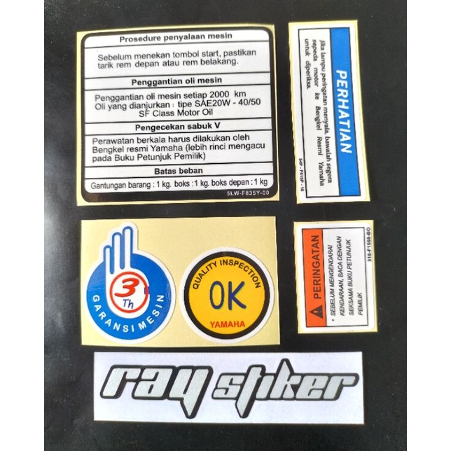 Yamaha INDONESIA WARNING STICKERS | Shopee Philippines