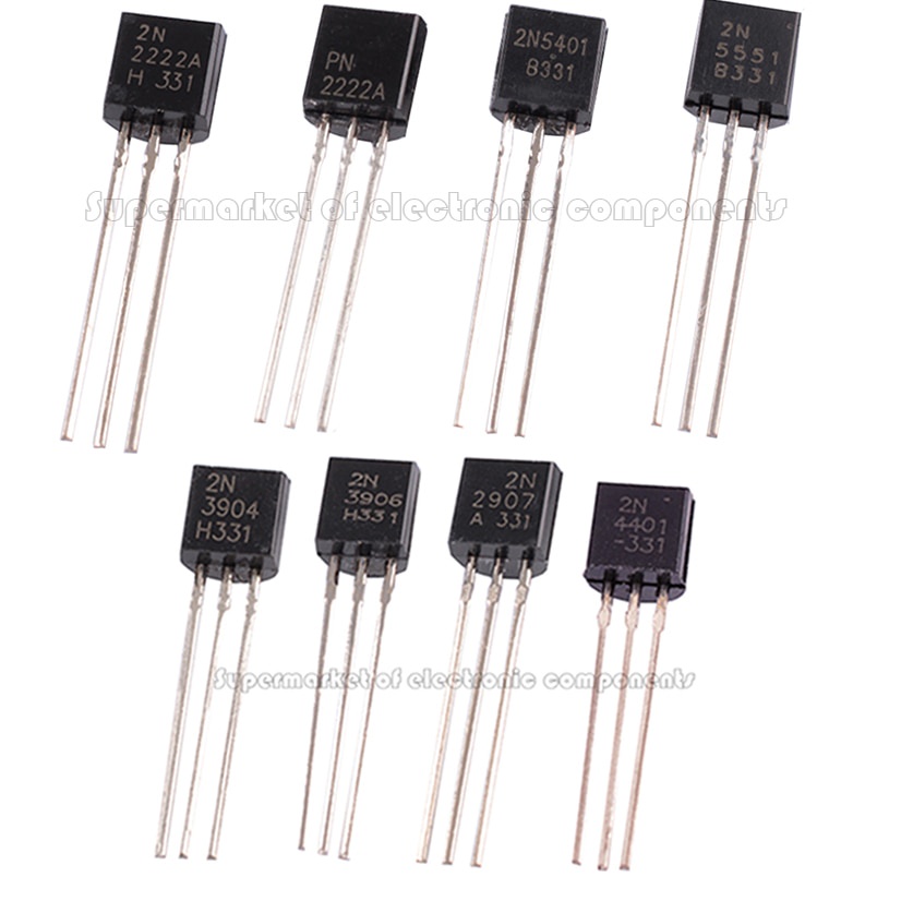 50PCS 2N3904 2N3906 2N2907 2N4401 2n222 PN2222 2N5401 2N5551 TO-92 TO92 ...