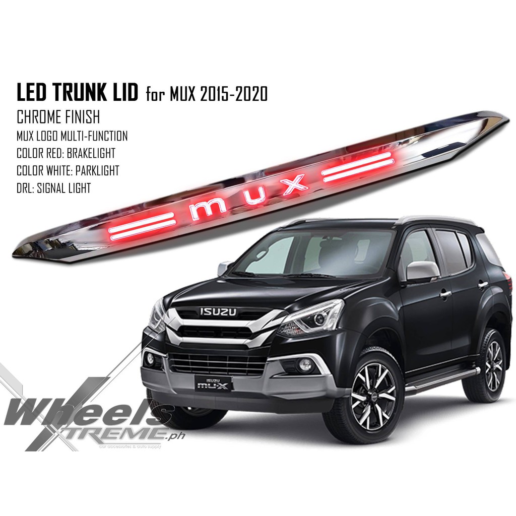 Isuzu Mux 2014-2021 REAR LED TRUNK LID / REAR LIGHT COVER TRUNKLID CHROME ( mux accessories ...