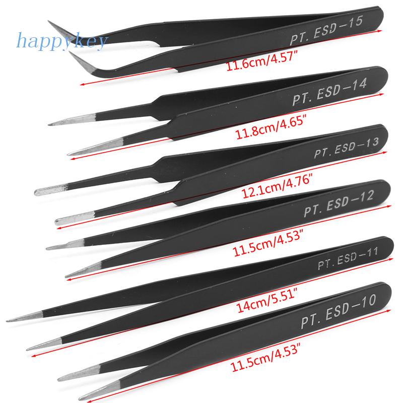HAP Stainless Steel Beads Tweezers Precision Tweezers DIY Jewelry Make ...