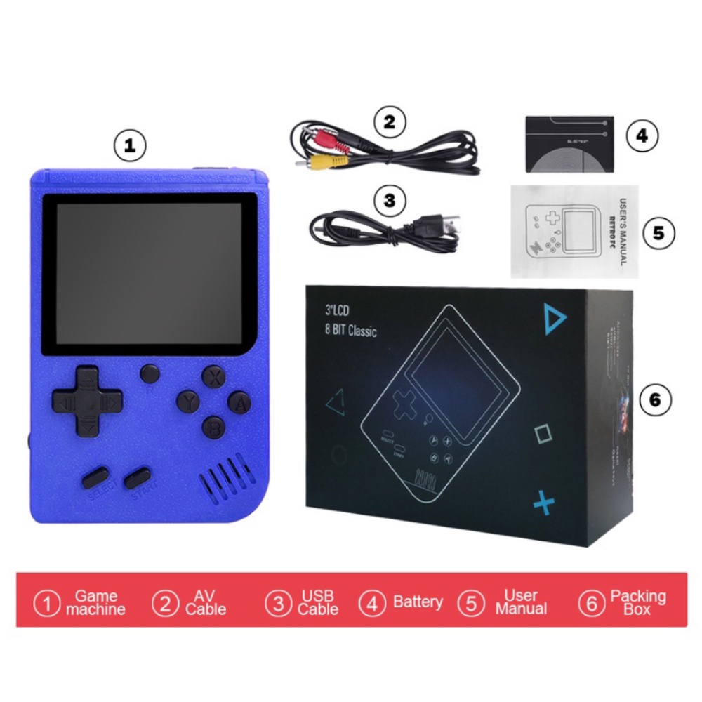 Portable Retro Mini Pocket Game 2Player Sup Game Box 400 in 1 Gameboy ...