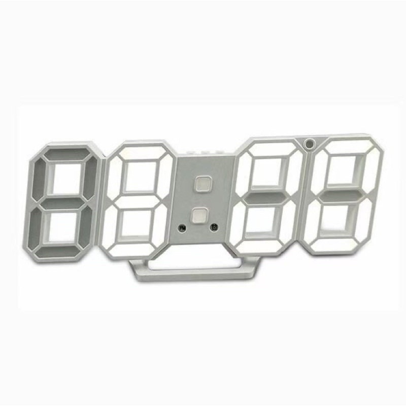 3D LED Wall Clock Modern Digital Alarm Clocks Display Home Kitchen ...