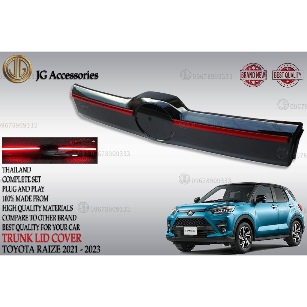 TOYOTA RAIZE 2021 2022 2023 TRUNK LID COVER WITH LED/BREAK TAILLIGHT ...