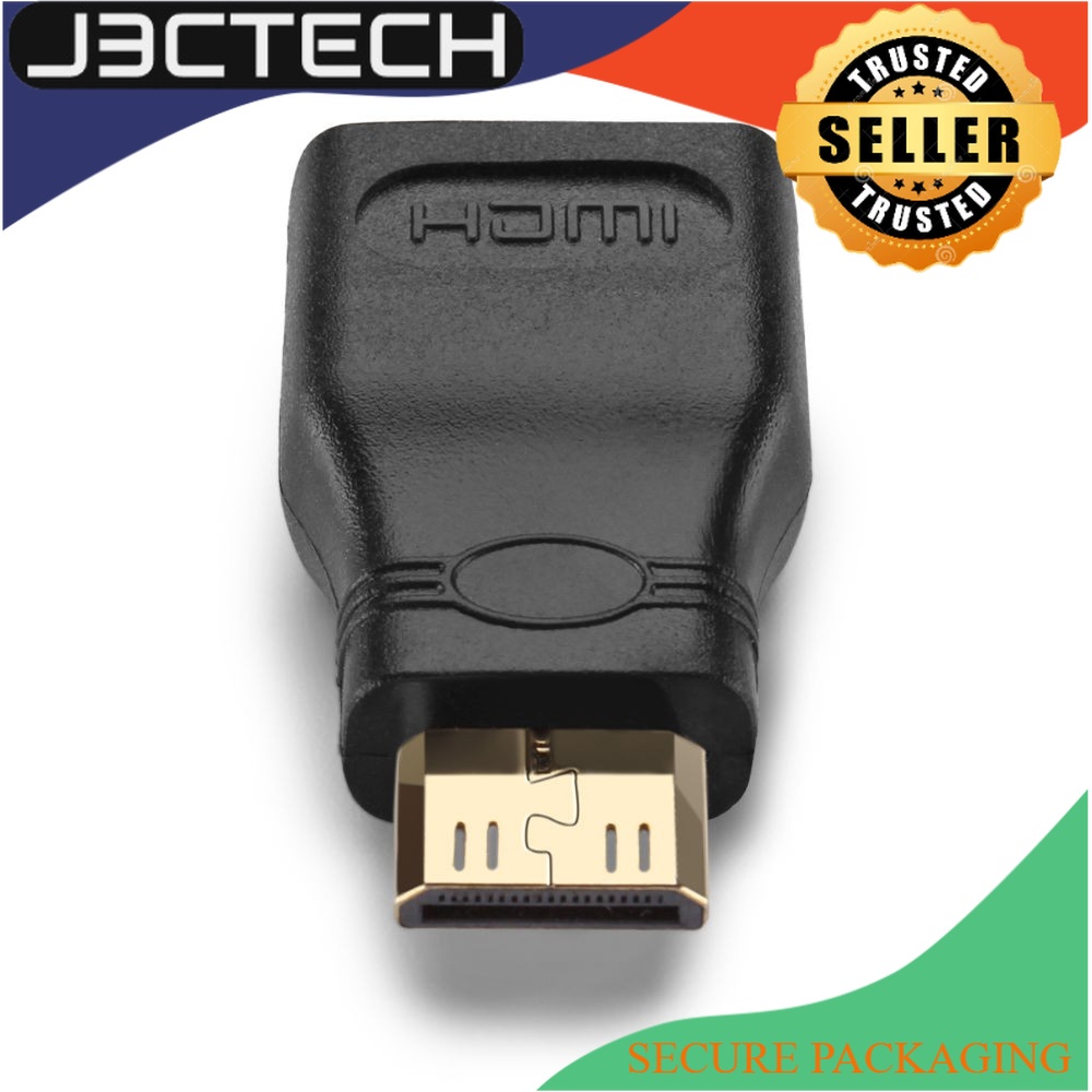 For 1080P HDTV Mini HDMI Male to HDMI(Type A) Female Adapter Connector ...